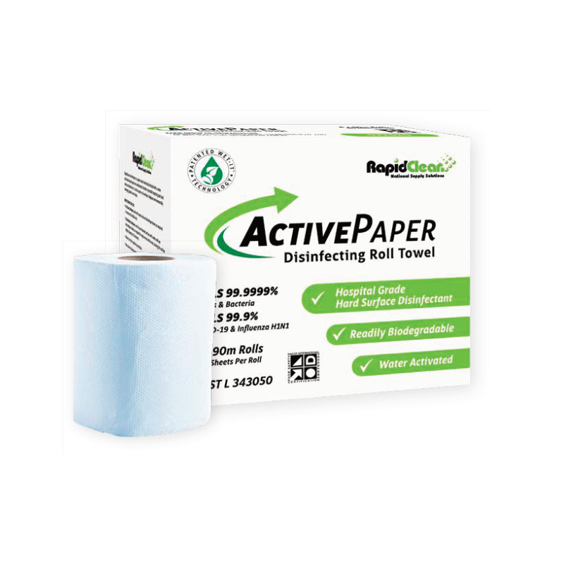 Active Paper - Disinfecting Roll Towel – RapidClean Illawarra